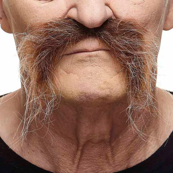 Blonde Messy Moustache – The Party Place