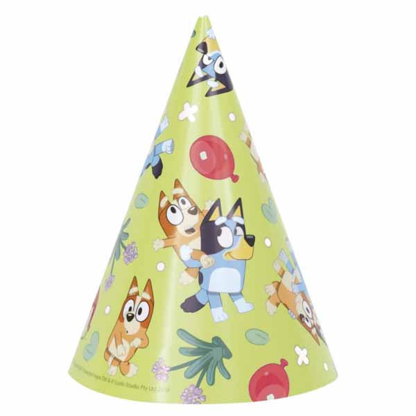 Bluey Party Hats - 8ct – The Party Place