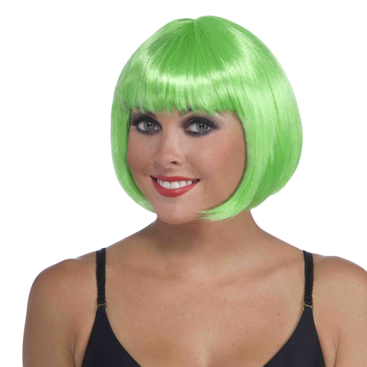 Neon Green Bob Wig – The Party Place